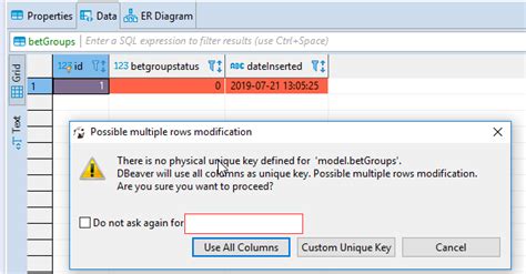 Dbeaver Sqlite Does Not Detect Unique Key On A Table Despite Primary