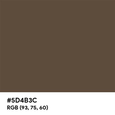 Mandms Brown Color Hex Code Is 5d4b3c