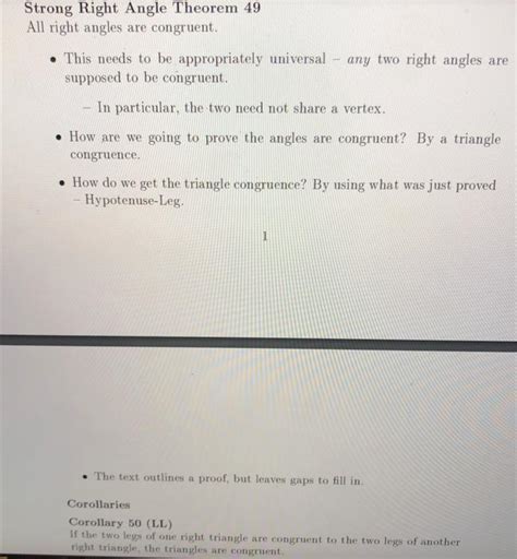 Solved Strong Right Angle Theorem 49 All Right Angles Are