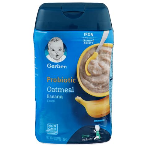 Gerber Oatmeal Banana Cereal 8 Ounce Brookshires
