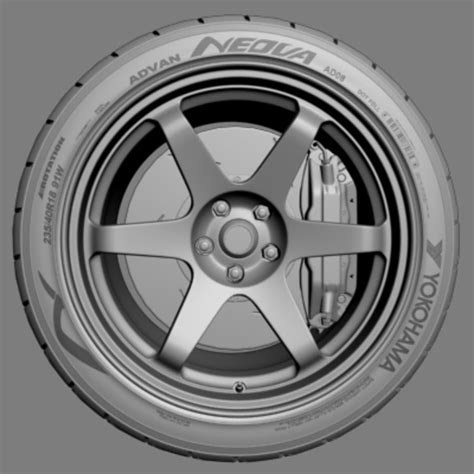 Volk Racing Te37 Wheel 3d Model 40 Obj Max Free3d