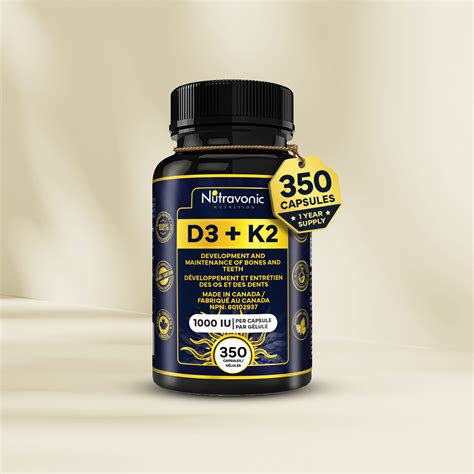 Vitamin D3 K2 High Potency 1000 Iu D3 25 Mcg 120 Mcg K2 Mk 7 3