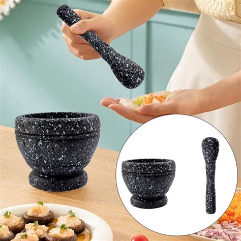 Small Cup Manual Garlic Press Granite Pattern Naked Package And Mortar