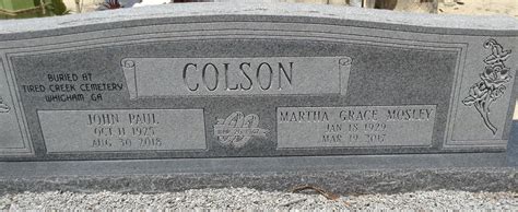 John Paul Colson 1925 2018 Monumento Find A Grave