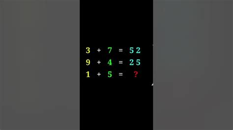 Maths Mathematics Canyousolvemathspuzzlesmathstricks Puzzle Youtube