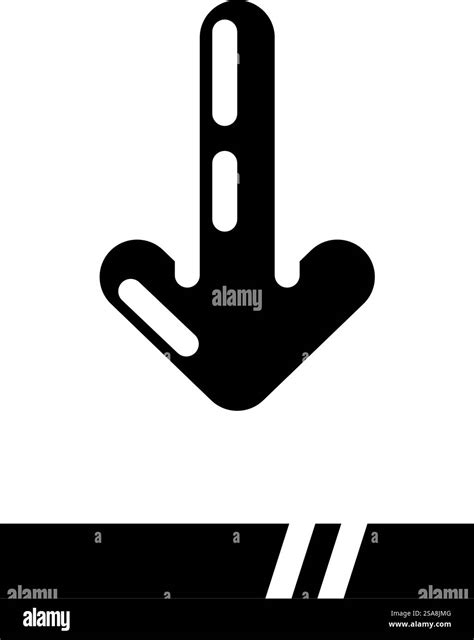 Arrow Pointing Loading Process Glyph Icon Vector Arrow Pointing