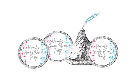 Confetti Gender Reveal Personalised Hersheys Kisses