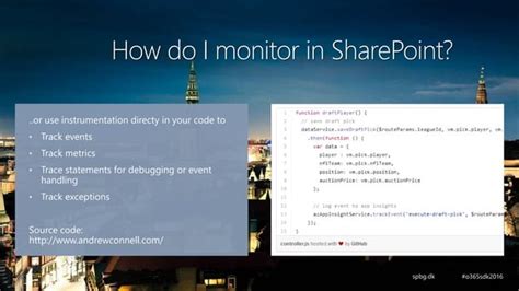 monitor sharepoint usage and performance using application insights pptx web development