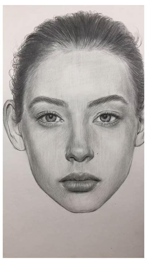 How To Draw A Front Face Front Face Drawing How To Draw A Front Face