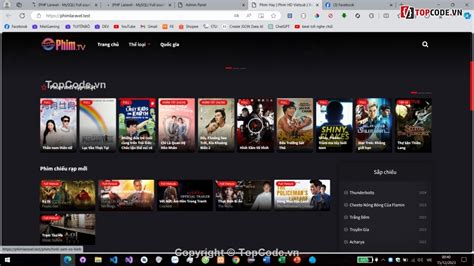 php laravel mysql share code web phim giống phimmoi tool crawl nguồn phim từ ophim