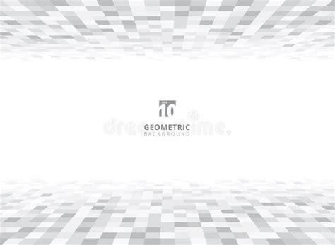 Abstract Squares Pattern Overlapping On Gray And White Blurred