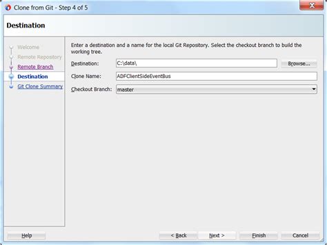 Loading A Git Repository In Jdeveloper 12c Conclusion Amis Technology Blog