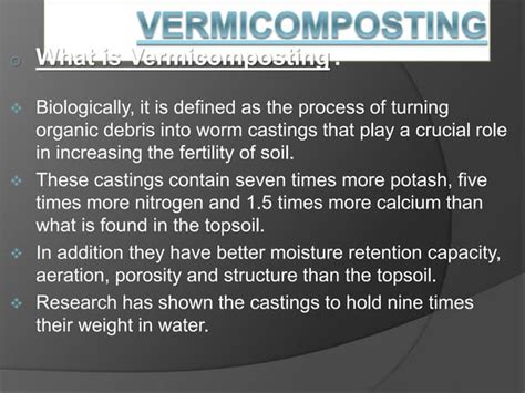 Vermicompost Ppt Ppt Vermicomposting Powerpoint