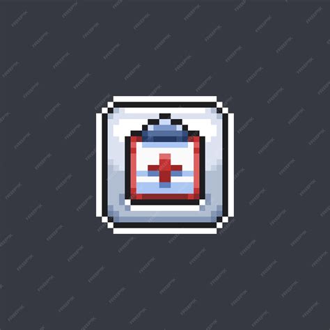 Premium Vector Medical Document Sign In Pixel Art Style