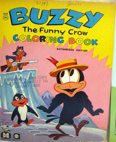 Original Harvey Comics Buzzy The Funny Crow Coloring Book Cover