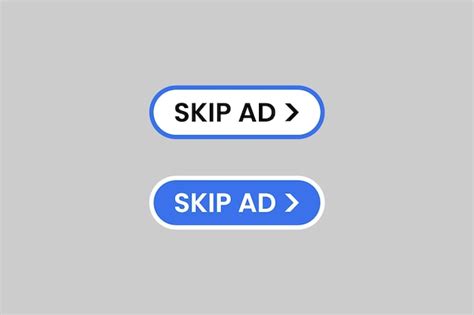 premium vector skip ad flat button for vector illustration