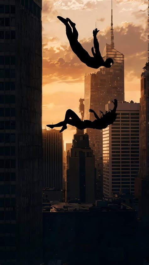 The Upside Down Aesthetic Spiderman And Spiderwoman Spiderverse