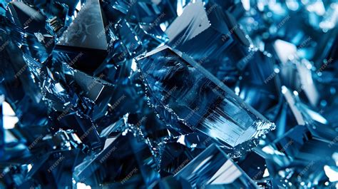 Mesmerizing Blue Titanium Surface With Crystallized Smooth Texture Abstract Background Premium