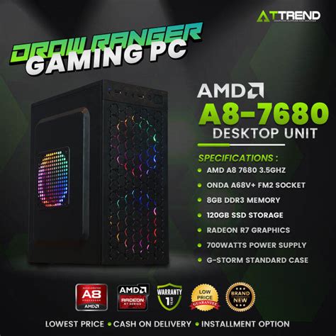 Brand New Amd A8 Gaming Desktop Unit Amd A8 7680 3 5ghz 8gb Ddr3