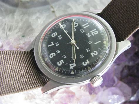 Vintage Benrus Mil W 3818b Us Military Hack Wrist Watch 1965 Vietnam