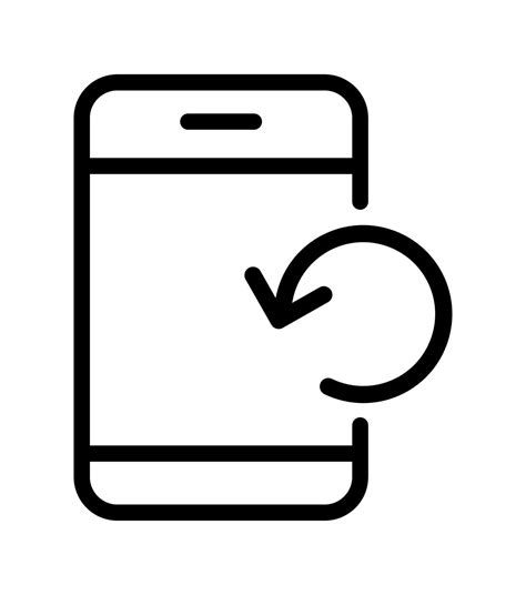 Smartphone Reload Updates Repeat Telephone Vector Icon In Line Art
