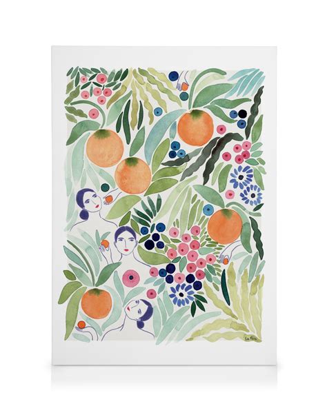 Fruit Friends Canvas Speelse Fruitkunst Op Canvas Desenio Nl