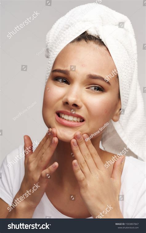 Beautiful Woman Naked Shoulders Clean Skin Stock Photo Shutterstock