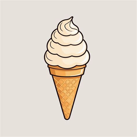 Delicious Soft Serve Ice Cream Cartoon Illustration Flat Design 42886945 Vector Art At Vecteezy