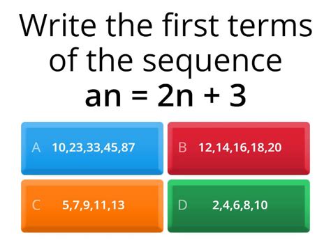 Arithmetic Sequences Quiz