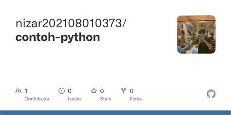 Github Nizar202108010373 Contoh Python