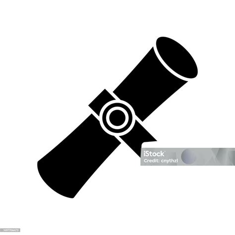 디플로마 아이콘 솔리드 스타일 웹 페이지 모바일 앱 Ui Ux 디자인을 위한 벡터 아이콘 디자인 요소 0명에 대한 스톡 벡터 아트 및 기타 이미지 Istock