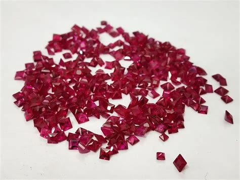 Pink Sqaure Square Ruby Gemstone Size 25 Mm 50 Crt At ₹ 3500carat