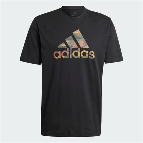 Adidas Camo Badge Of Sport Graphic Tee Black Adidas Australia