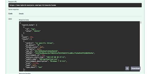 How To Paginate When Using Search Apis · Issue 48 · Payloadsecurityvxapi · Github
