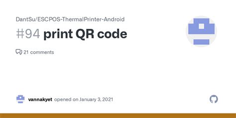 Print Qr Code · Issue 94 · Dantsuescpos Thermalprinter Android · Github