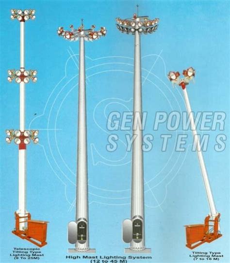Gps Mild Steel High Mast Light Tower Size 10 40 Mtr At Usd 400