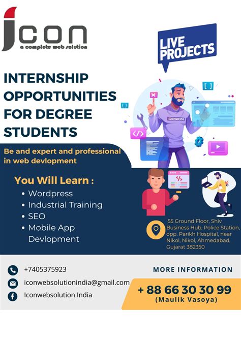 Join Iconwebsolution For Tech Internship Icon Websolution Posted On