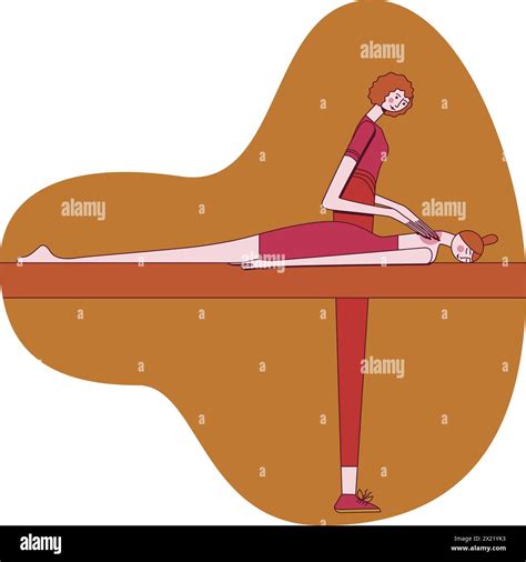 Trigger Point Massage Therapy By Professional Therapist In Spa Design Concept Isolated Flat