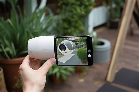 Premium Photo Safeguarding Your Backyard Woman S Closeup Monitoring