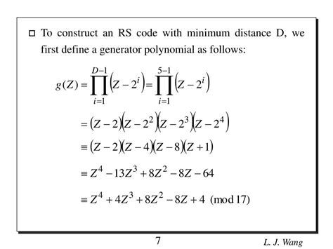 Ppt Introduction To Reed Solomon Coding Part Ii Powerpoint Presentation Id3206546