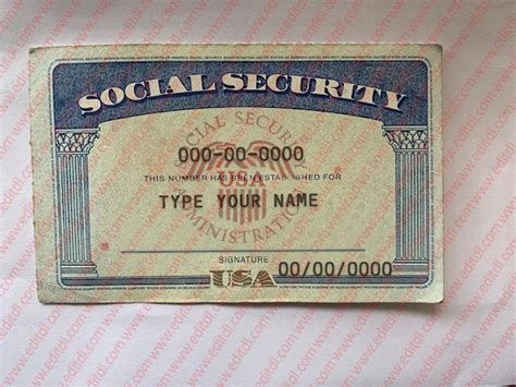 Social Security Card Template Front And Back Editssc