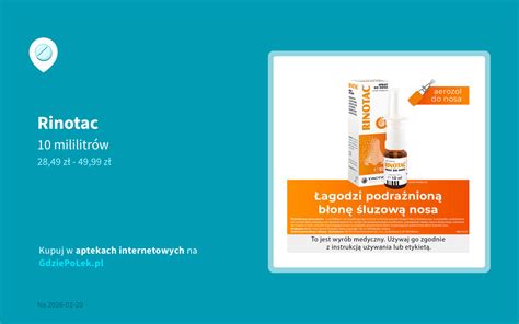 Rinotac Cena I Dostępność W Aptekach Internetowych I Stacjonarnych
