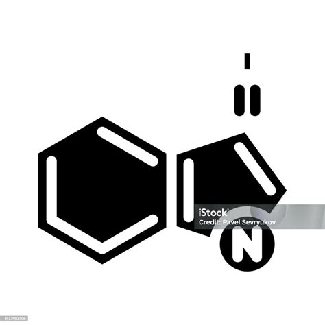 Chemistry Molecular Structure Glyph Icon Vector Illustration Stock