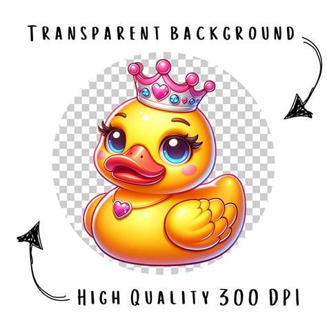 Princess Rubber Ducky Clipart Bundle 15 Png Cute Duck Paper Crafts