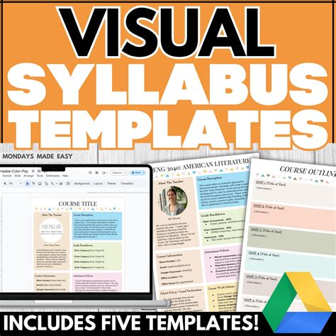 Editable Visual Syllabus Template For Middle And High School