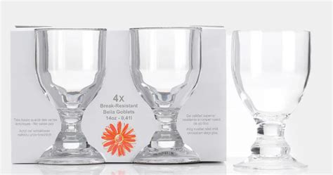 Bella Clear Acrylic Goblets X 4 S K Camping And Leisure