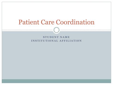 Patient Care Coordination Pptx