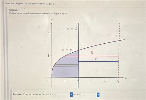 Solved Exercise Suppose That R ﻿is Revolved About The Line
