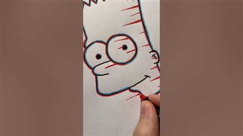 Drawing Bart Simpson Glitch Effect Art Asmr🎧 Shorts Youtube