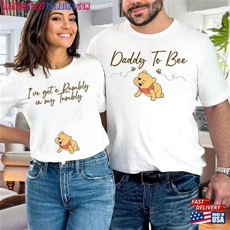 Winnie The Pooh Maternity Shirt Daddy To Bee Mommy Be I Classic Unisex